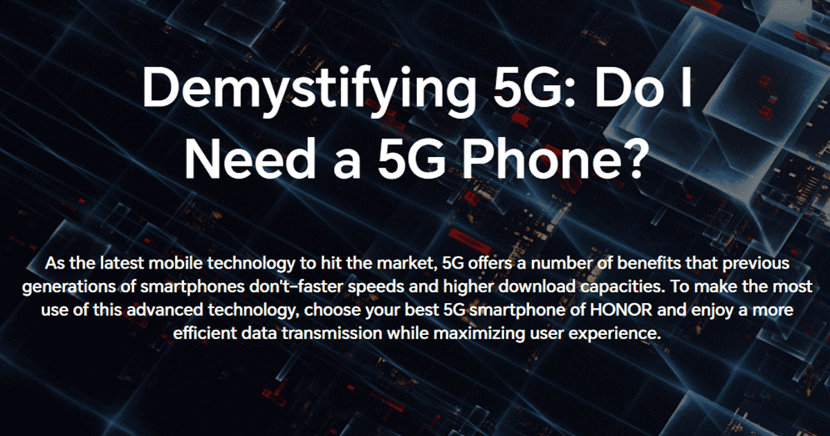 Best HONOR 5G Phones 2024 - HONOR MY