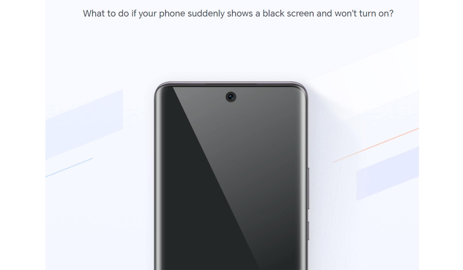 Why Is My Phone Screen Black And How to Fix It Easily? - HONOR SA